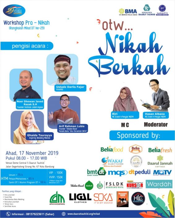 Workshop Pra Nikah Isi Pekan Kedua Milad DT - Pondok Pesantren Daarut ...