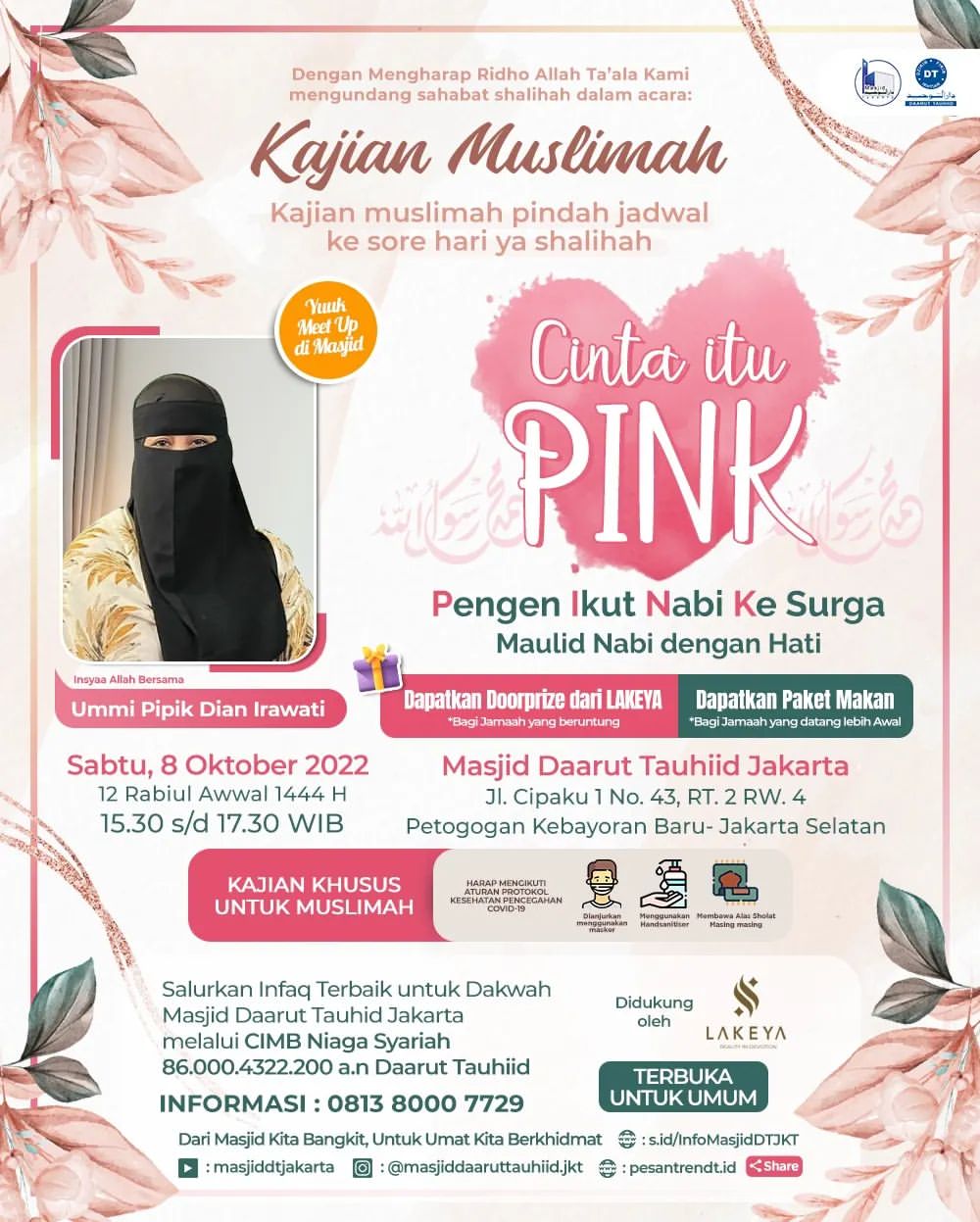 Cinta Itu Pink? Jawabannya Ada di Kajian Muslimah Masjid DT Jakarta ... Cinta Itu Pink? Jawabannya Ada di Kajian Muslimah Masjid DT Jakarta ...
