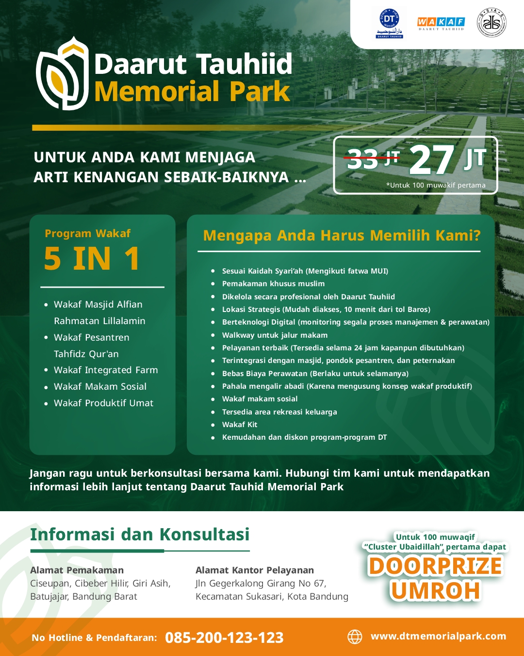 Wakaf DT dan DSAS Segera Gelar Grand Opening DT Memorial Park - Pondok ...
